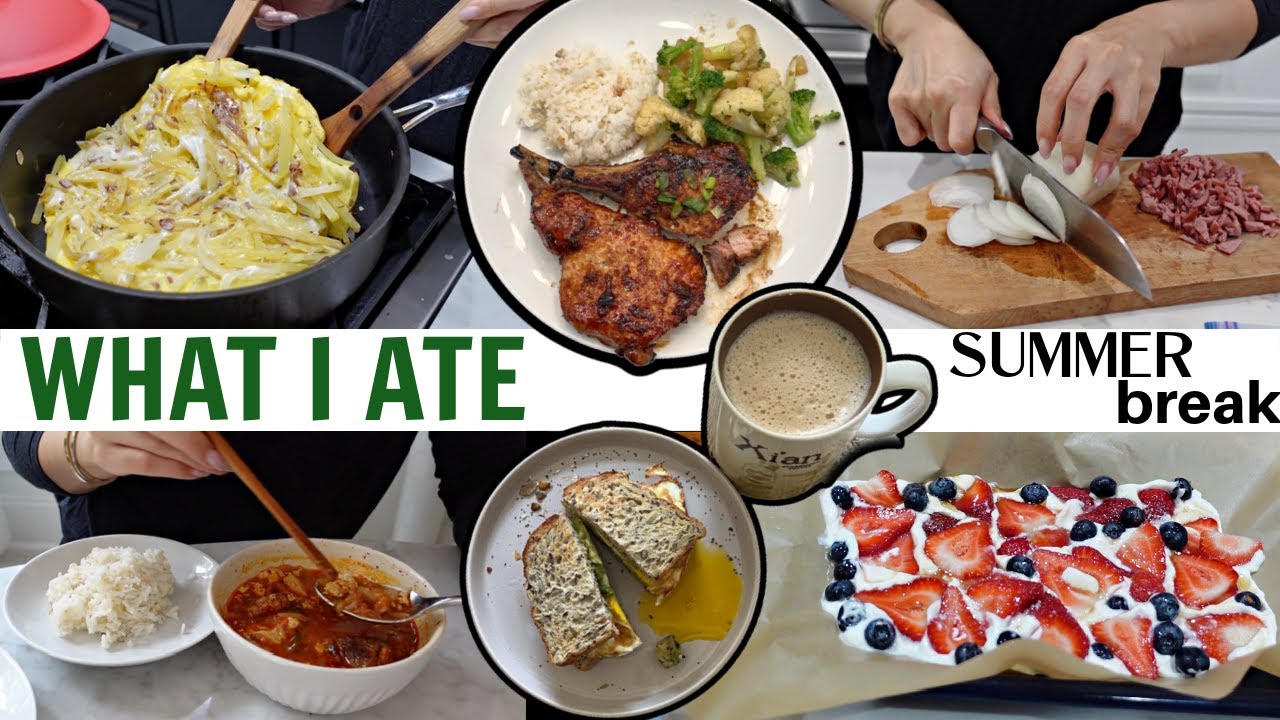 WHAT I ATE | HEALTHY, EASY & YUMMY BREAKFAST, LUNCH & DINNER | SUMMER ...