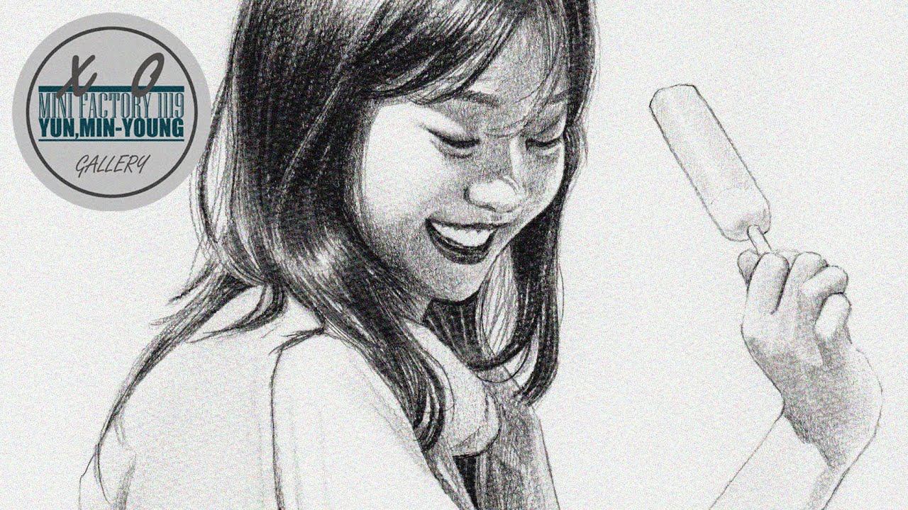 Realistic portrait drawing - Kim Dami | How to draw with a pencil | 인물화 ...