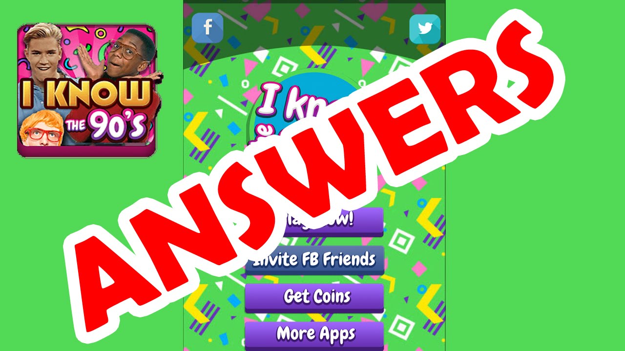 I Know the 90's Level 1 - All Answers - Walkthrough ( By Ginza Games ...