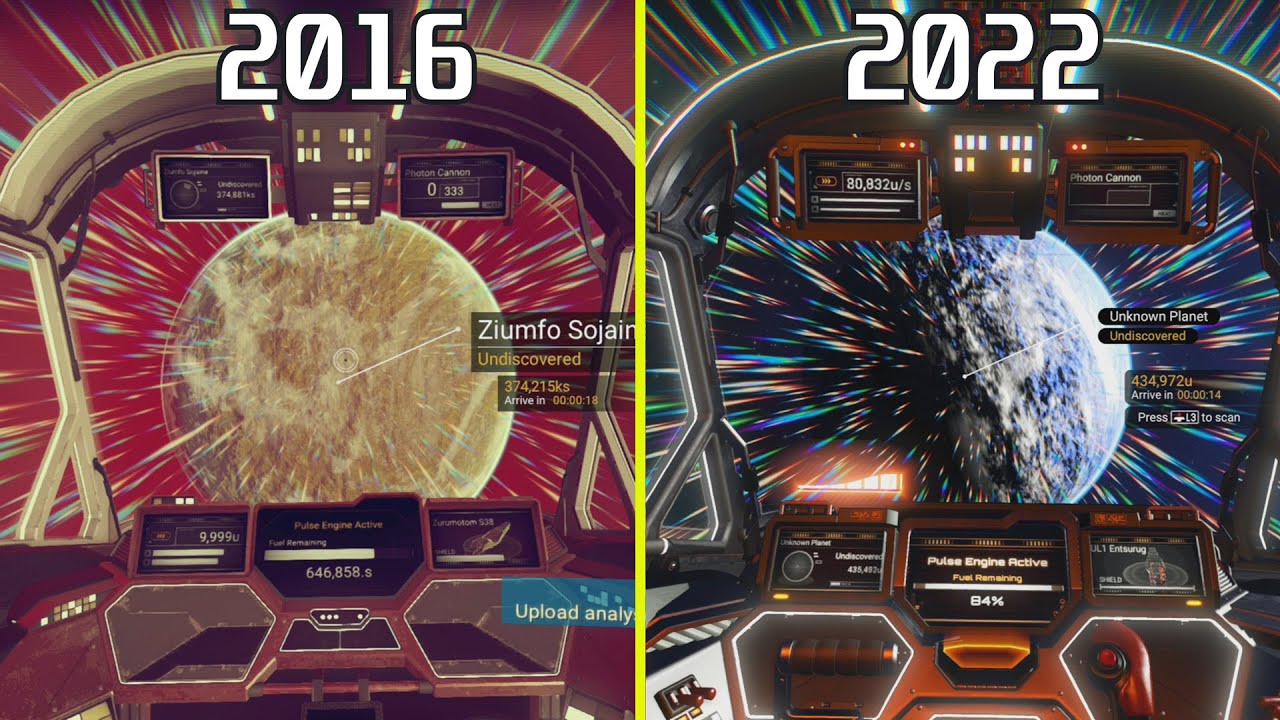 No Man's Sky 2016 vs 2022 Graphics Comparison - YouTube