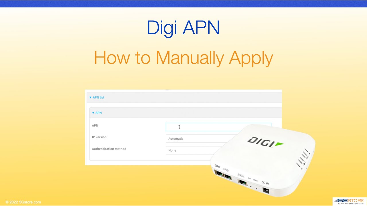 Digi APN - How to Manually Apply - YouTube