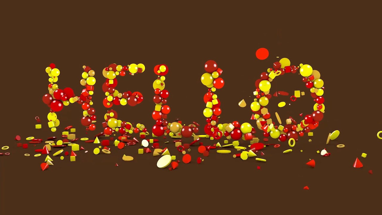 Hello - Cinema 4D dynamics - YouTube