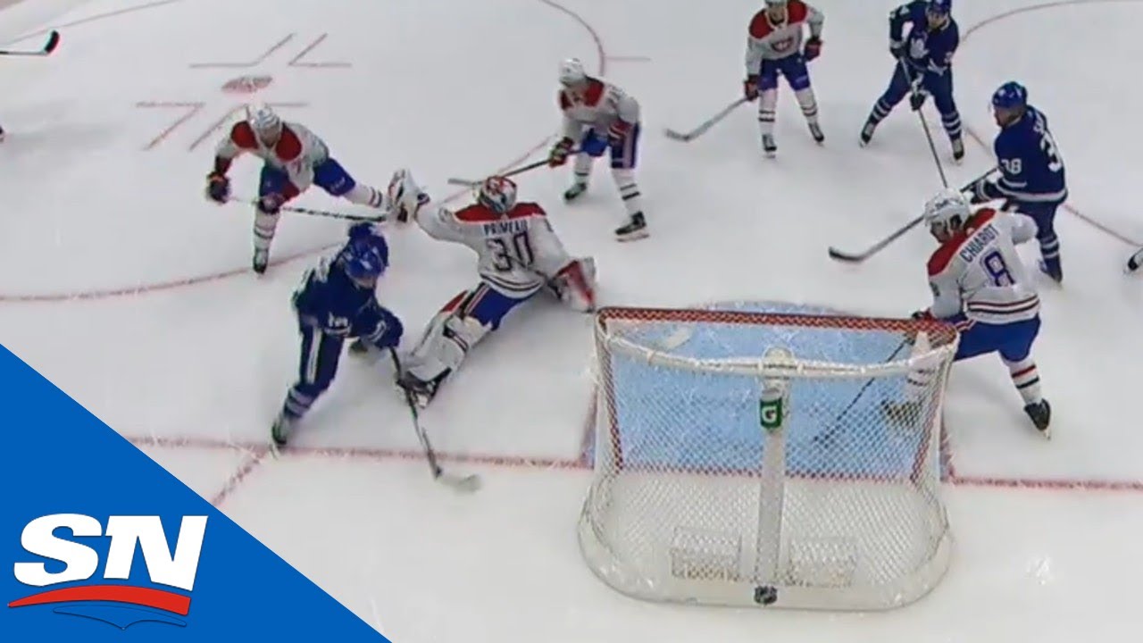 Mitch Marner Out Waits And Dekes Cayden Primeau For Pretty Goal - YouTube