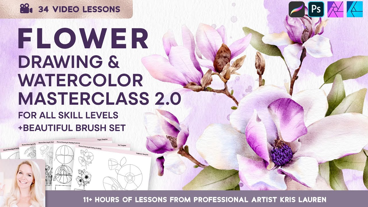 The Flower Drawing & Watercolor Masterclass 2.0 - YouTube