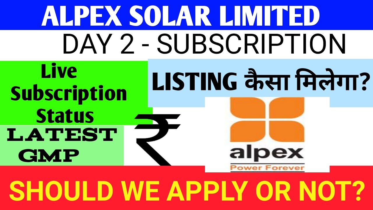 Alpex Solar Ipo 🔴Alpex Solar Ipo Review 🔴 Alpex Solar Ipo Gmp 🔴Alpex ...