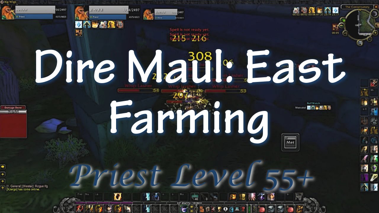 Priest Level 55+ Dire Maul East Farming/Leveling - Nostalrius 1.12 Full ...