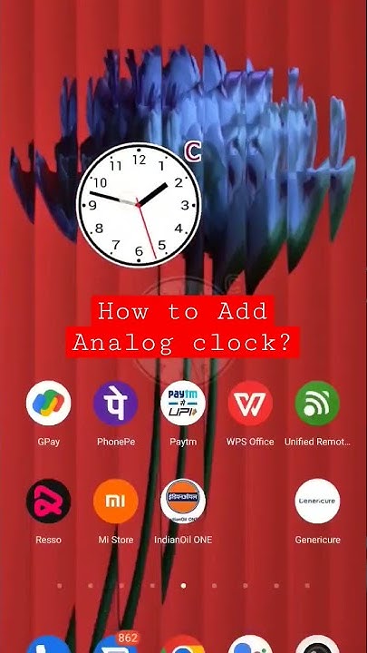 How to Add Simple Analog Clock Widget | एनालॉग घड़ी #shorts # ...