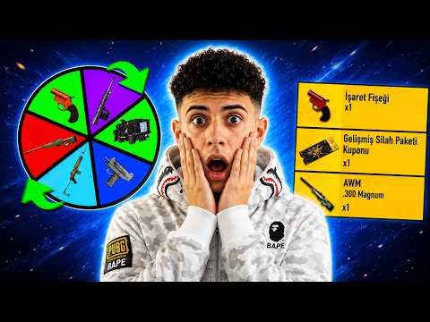 ÇARKTAN ÇIKAN RASTGELE SİLAHLARLA WİN ALMAK? 😱| PUBG MOBİLE