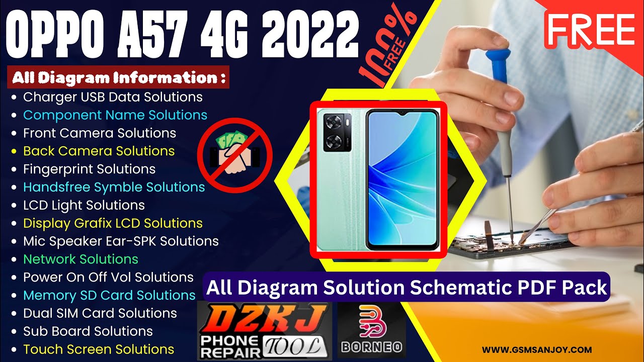 OPPO A57 4G 2022 All Hardware Schematic Diagram Free Solution - YouTube