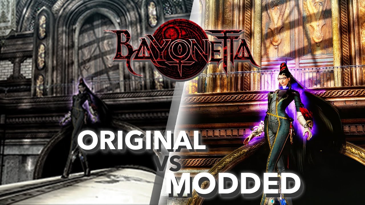 Bayonetta graphic mod. HD GAMEPLAY COMPARISON - YouTube