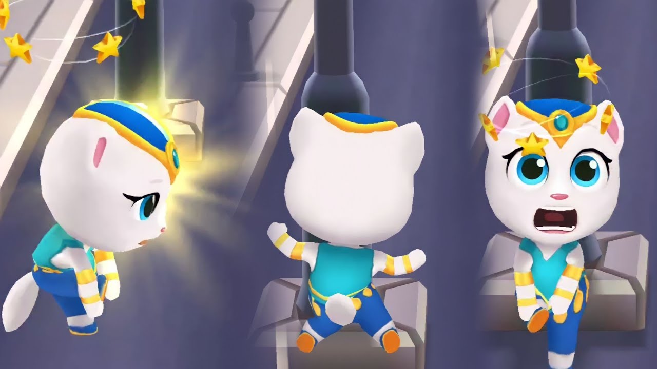 My Talking Tom Gold Run || Genie Angela 🙀 : Up Gameplay 2023, iOS ...