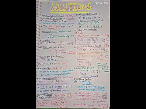 Class 12th Chemistry Solutions Short Notes #shortnotes 🙌 - YouTube