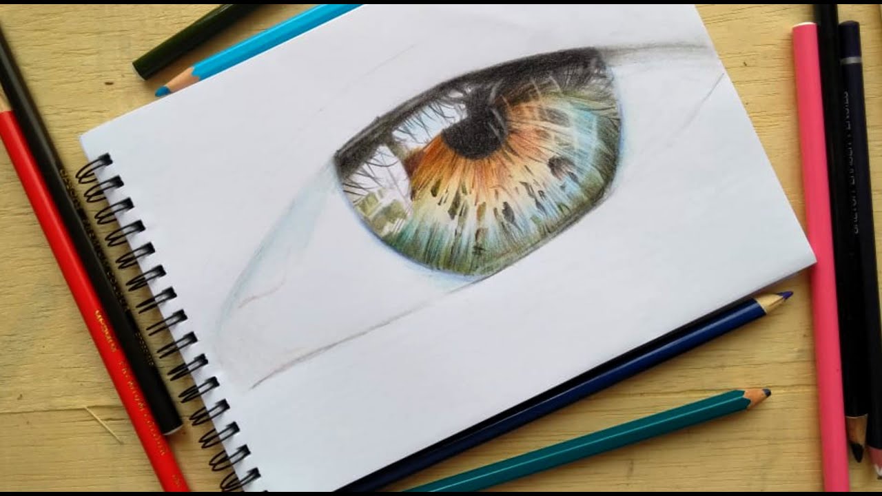 How To Draw Realistic Iris : Realistic Eyes Drawing Tutorial - YouTube