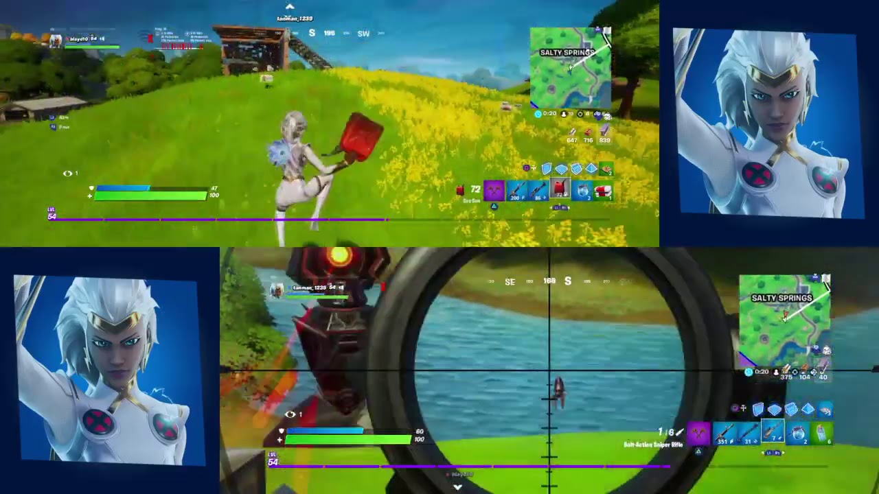 Fortnite split screen duos win - YouTube