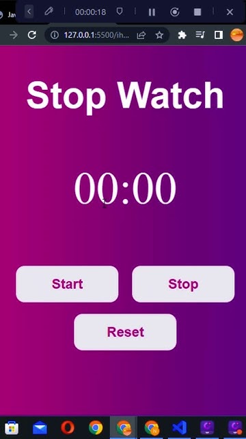 Timer ⏱️ Clock In Javascript 🔥🔥shorts Coding Shortvideo Html Css 