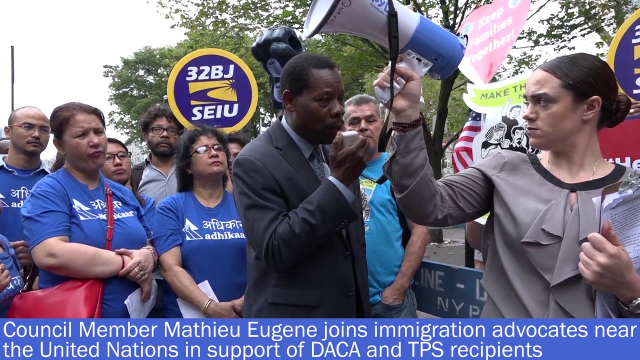 Save DACA and TPS Rally at UN - YouTube