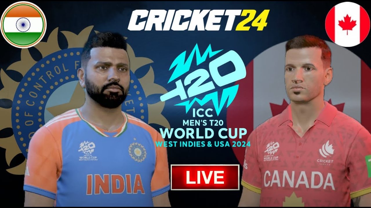 T20 World Cup 2024 India vs Canada Match In Florida - Cricket 24 Live # ...