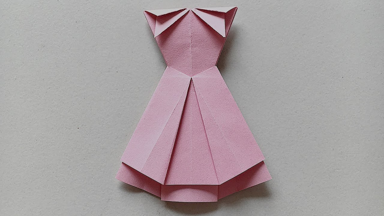 How to Make a Pretty Paper Dress- Paper Crafts for Kids - YouTube