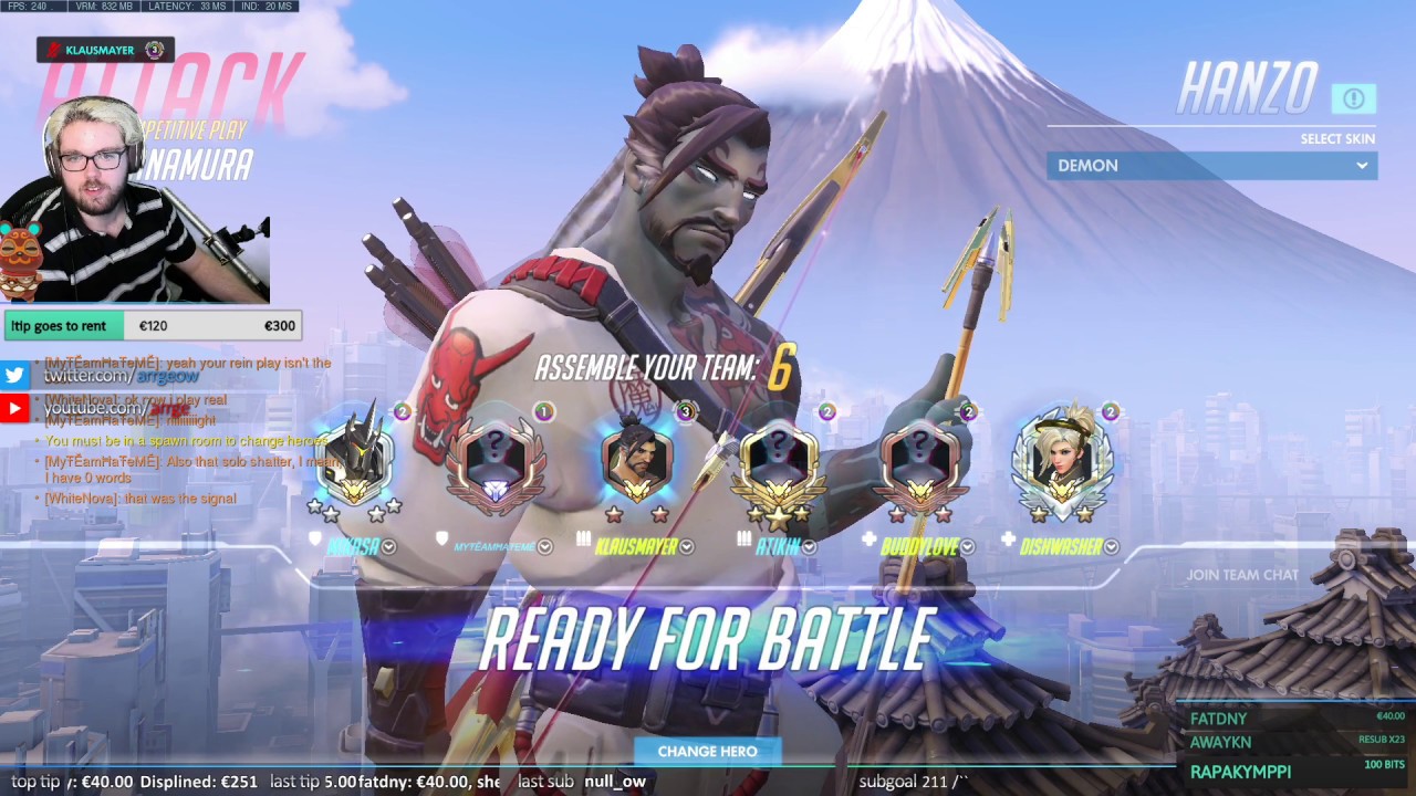 #1 HANZO IN THE WORLD VS SEASON 22 - ARRGE! [ OVERWATCH ] - YouTube