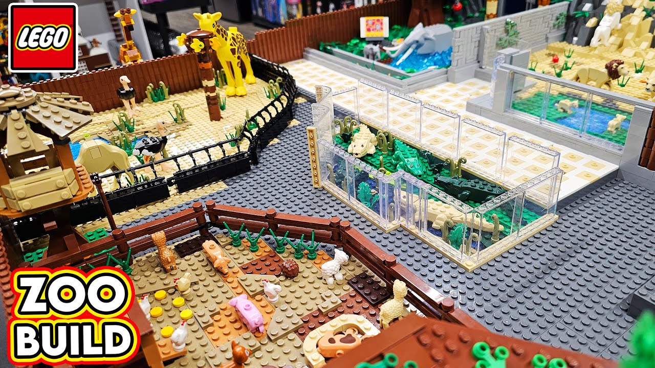 Elevated Walkways & Crocodile Display | LEGO Zoo Build - YouTube