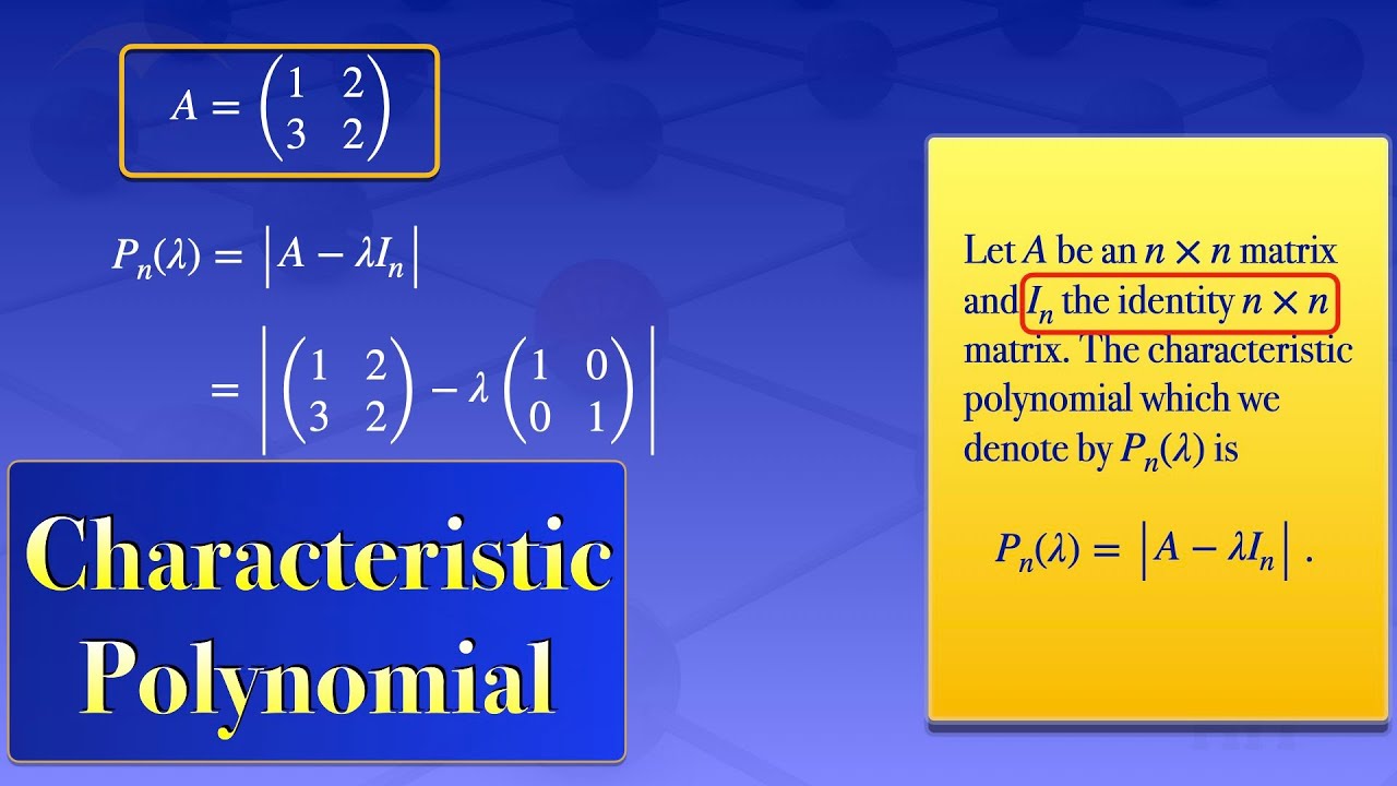 Characteristic Polynomial | Ex 1 - YouTube