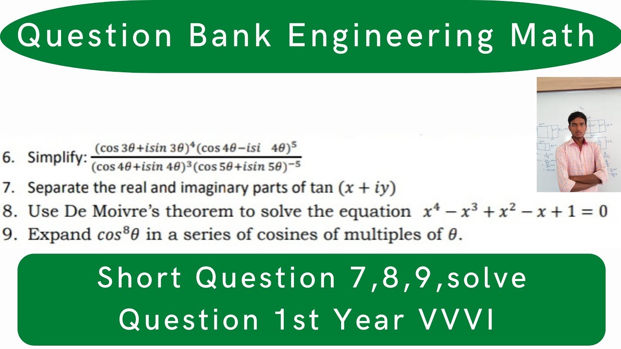 Question Bank Engineering math 1st Year # Solve Question 7,8,9 B.Tech ...