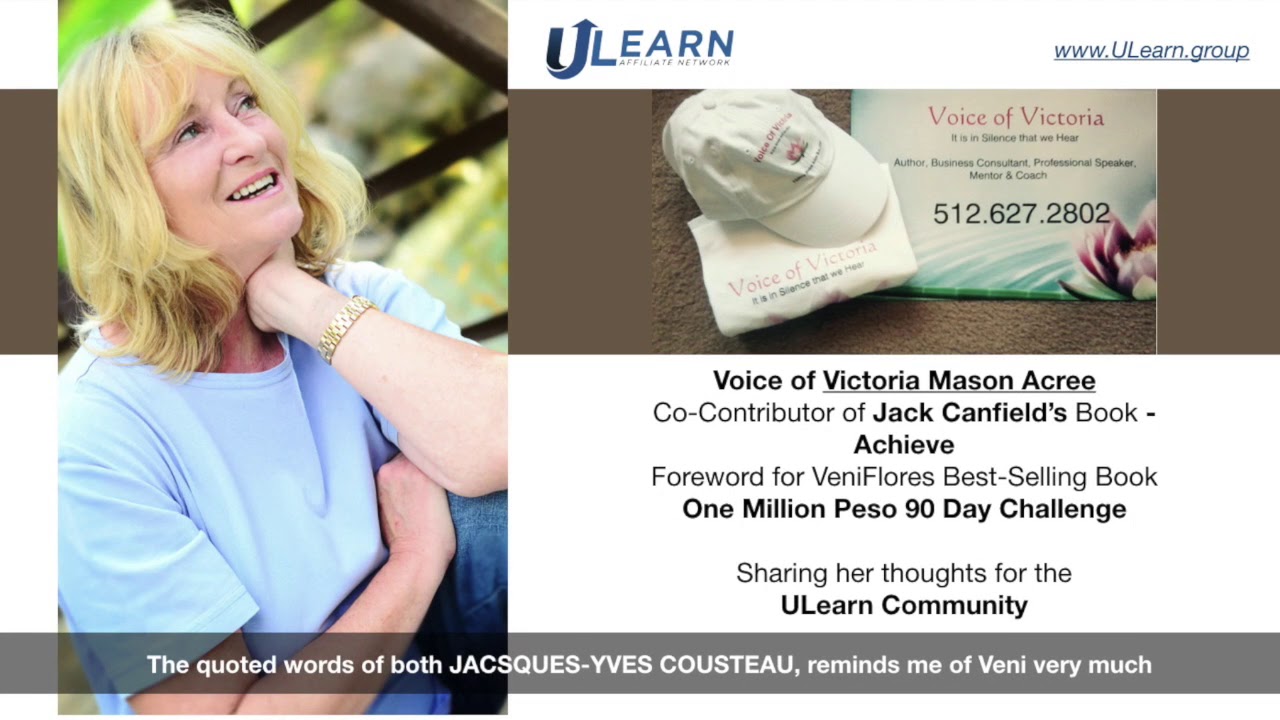ULearn Community: A Message from an International Author, VICTORIA ...