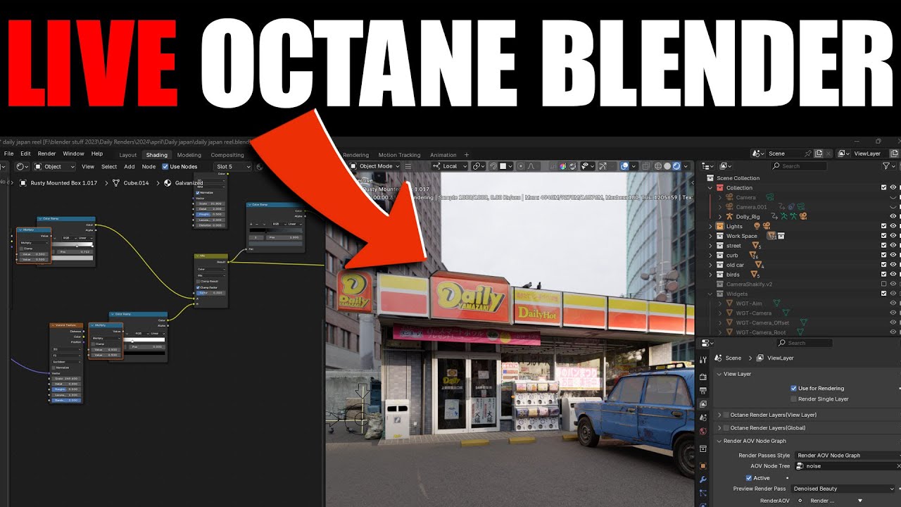 How I Texture Stack Daily Render Octane Blender - YouTube