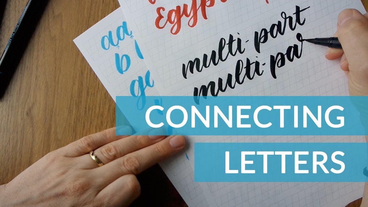 Brush Pen Lettering for Beginners - Connecting Letters - YouTube