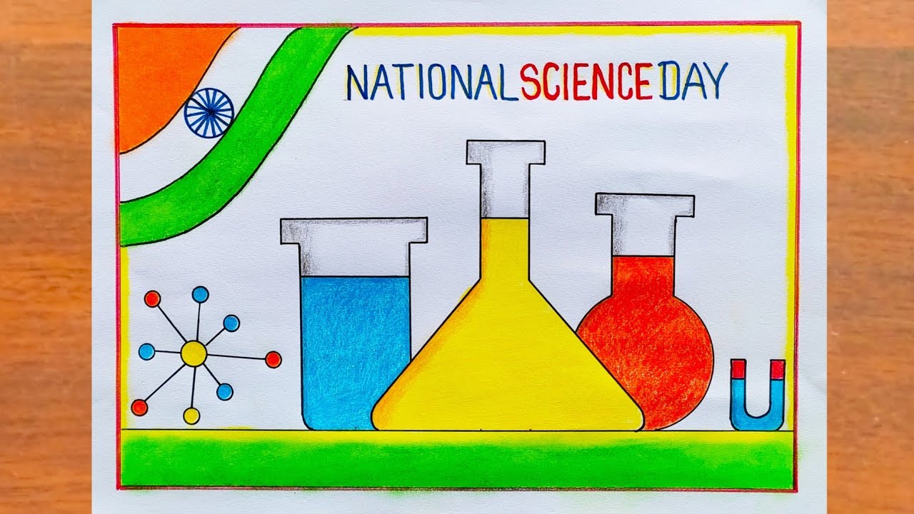 National Science Day Drawing/ How to Draw National Science Day Poster ...
