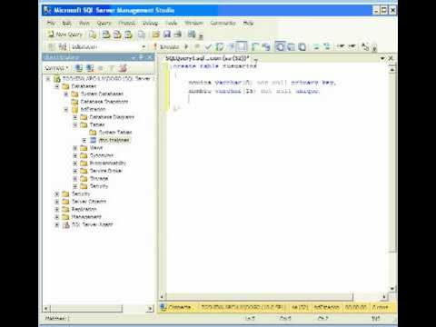 Ms SQL Server 2008 crear tabla usando comando SQL en Ms SQL Server ...
