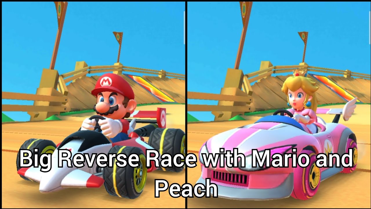 💖 Big Reverse Race with Mario and Peach in 3DS Daisy Hills (150cc) 💖 ...