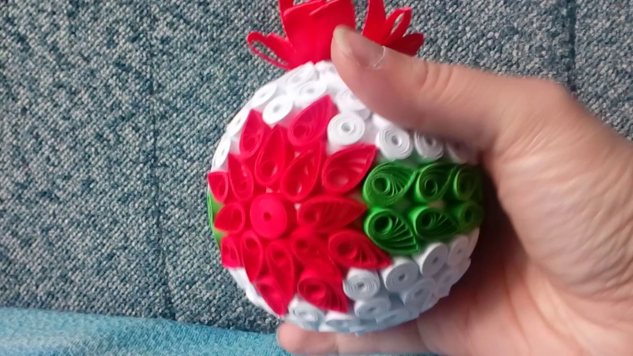 Bombka quilling - YouTube