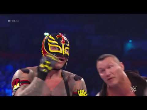 Randy Orton RKO's to Rey Mysterio