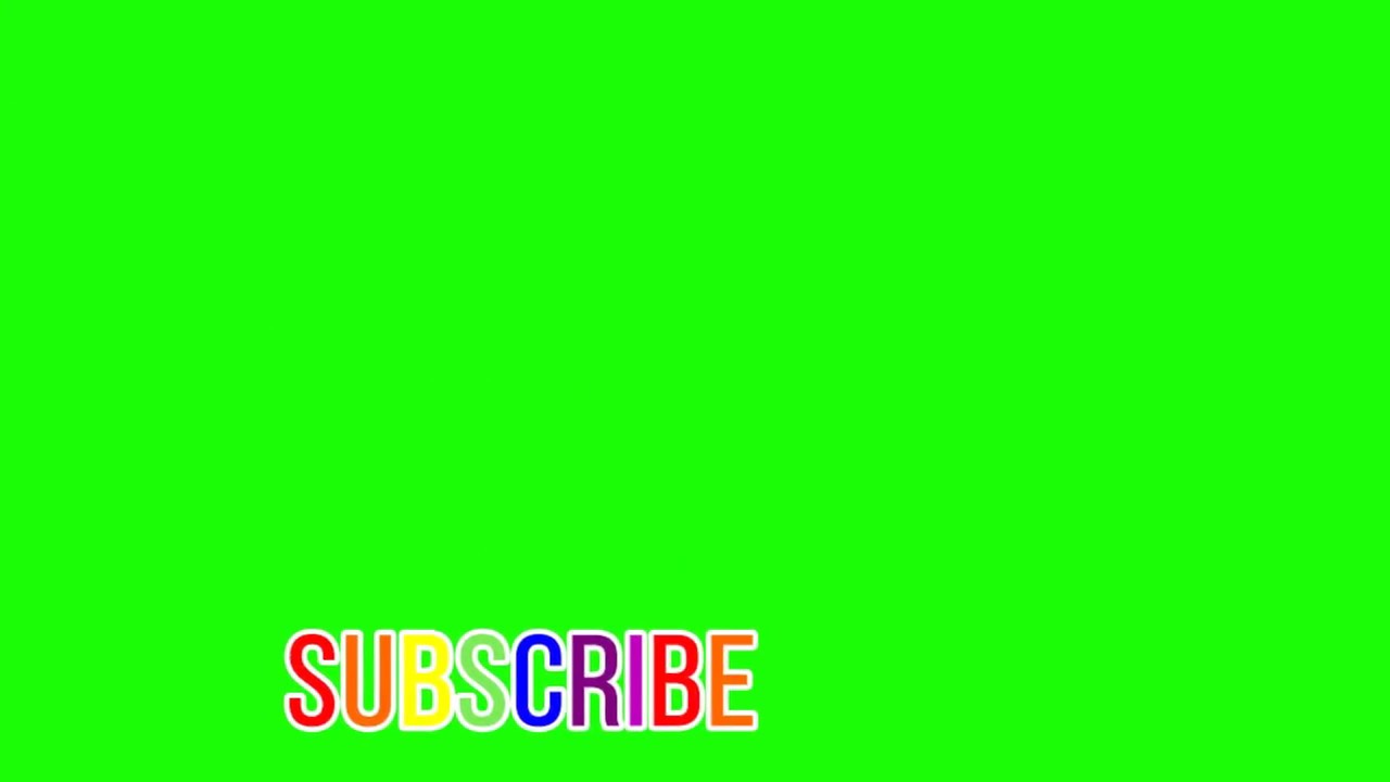 Rainbow Subscribe button Green Screen - YouTube