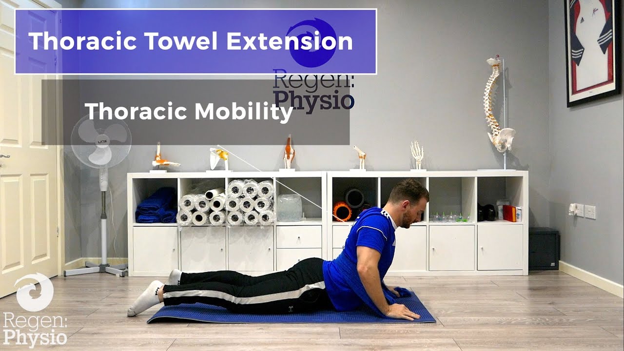 Thoracic Towel Extension - YouTube