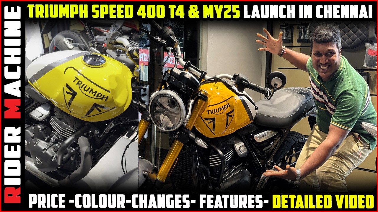 Triumph speed 400 T4 & My25 Launch in Chennai || Features || Price ...