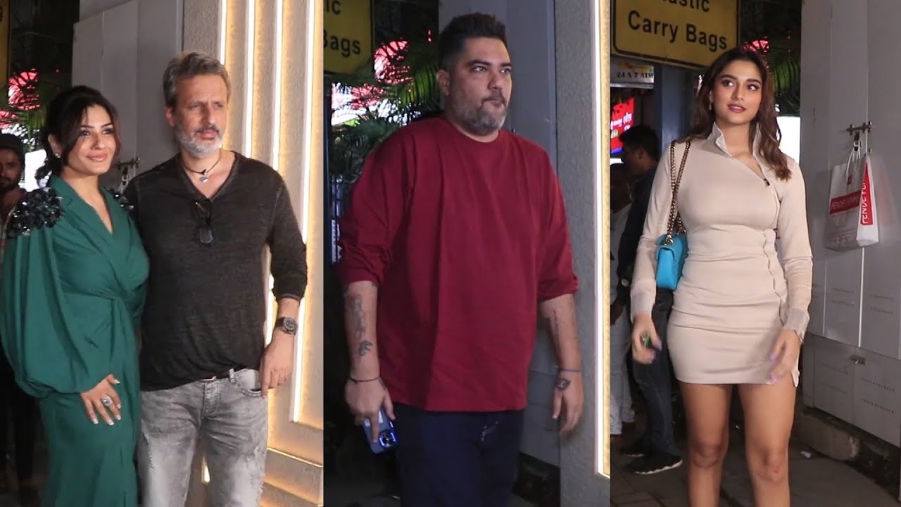 Raveena Tandon,Anil Thadani,Saiee Manjrekar Spotted AT Akina Restaurant ...