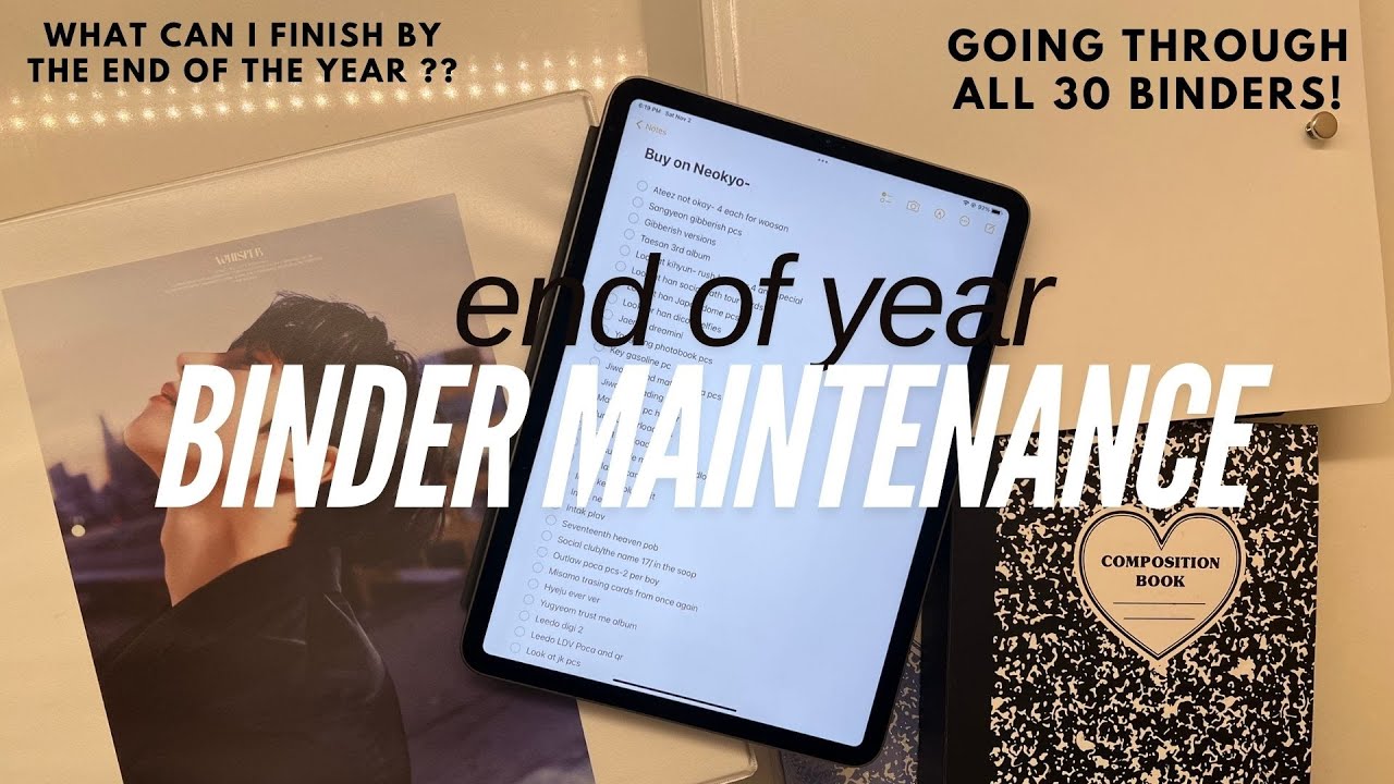 End of Year Prep ~Binder Maintenance ~! all 30 binders, neokyo buy wish list, comeback set up ...