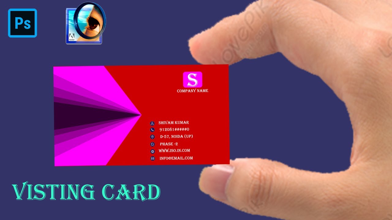 photoshop 7.0 me visiting card kaise banaye || photoshop cc 2019 ...