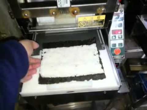 AUTEC ASM830 sushi rice sheeter test 2015 2 28 - YouTube