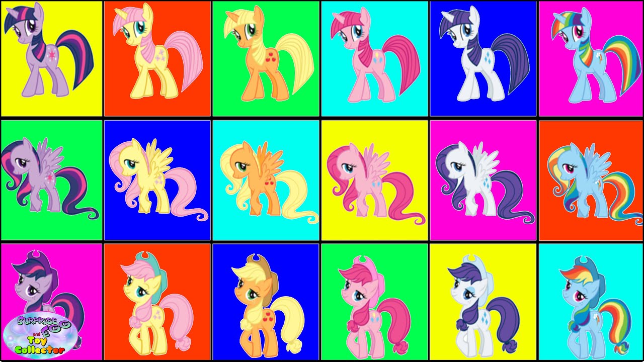 My Little Pony Mane 6 Color Swap and Change Colors Coloring Book ...