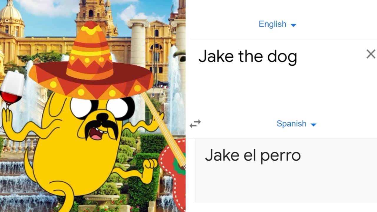 Jake the dog in different languages | Google translate meme. - YouTube