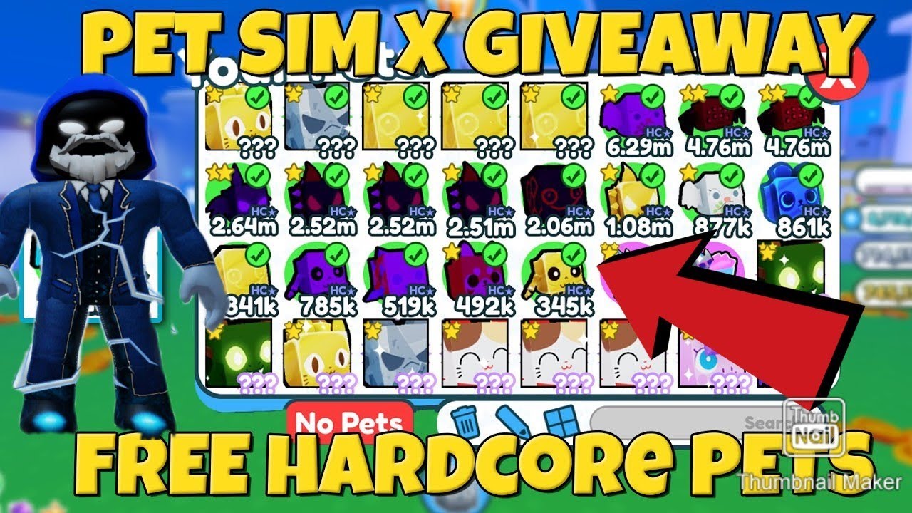 🔴LIVE🔴 Pet Sim X Giveaways with viewers (HUGES, Hardcore, Exclusive ...