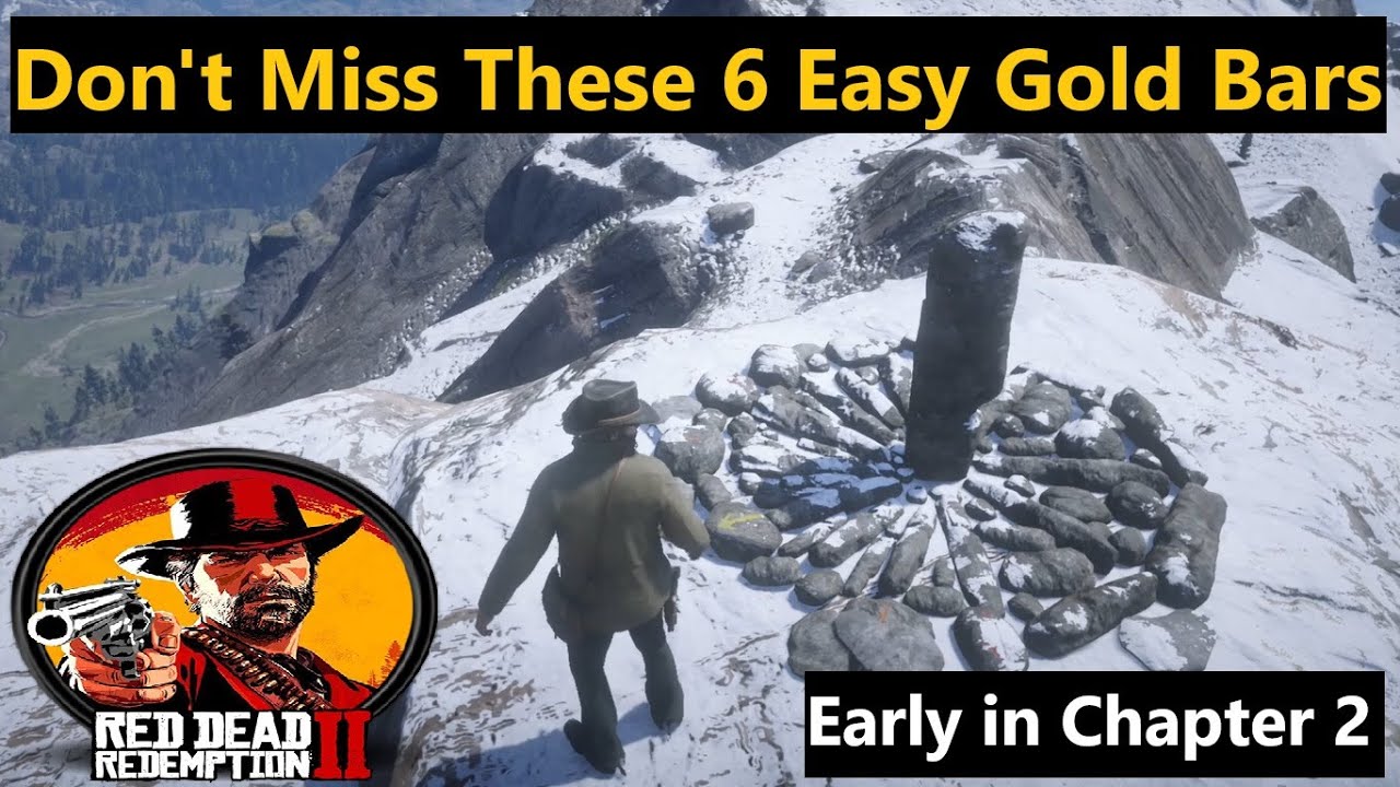 How To Get 6 Easy Gold Bars Location in Chapter 2 Rdr 2 | Land Mark of ...