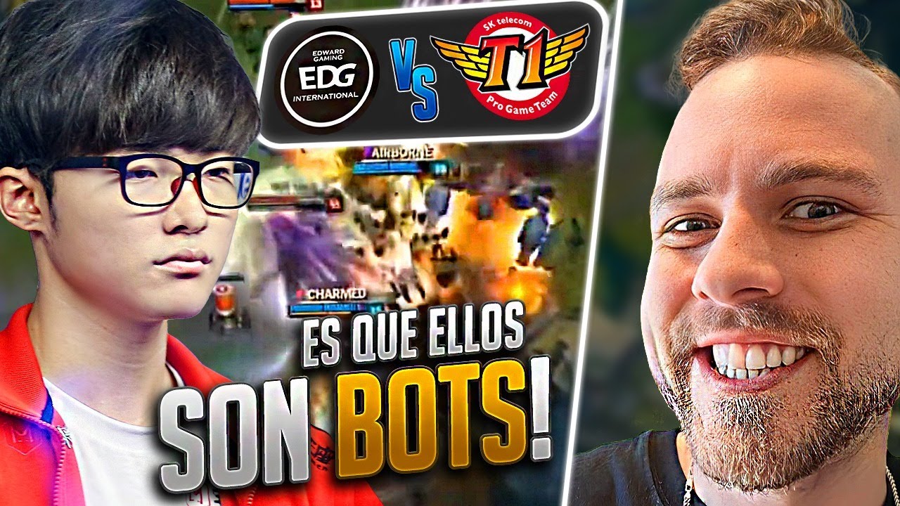 REACCIÓN A LA FAMOSA PARTIDA del SON ROBOTS DE IBAI // SKT vs EDG Worlds 2017 - YouTube