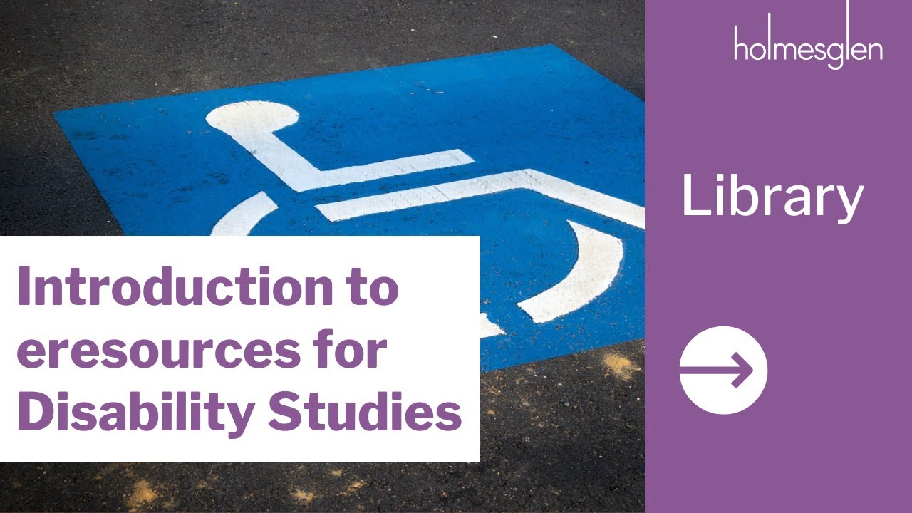 Introduction to eresources for Disability Studies - YouTube