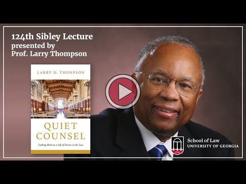 124th Sibley Lecture: Prof. Larry D. Thompson - YouTube