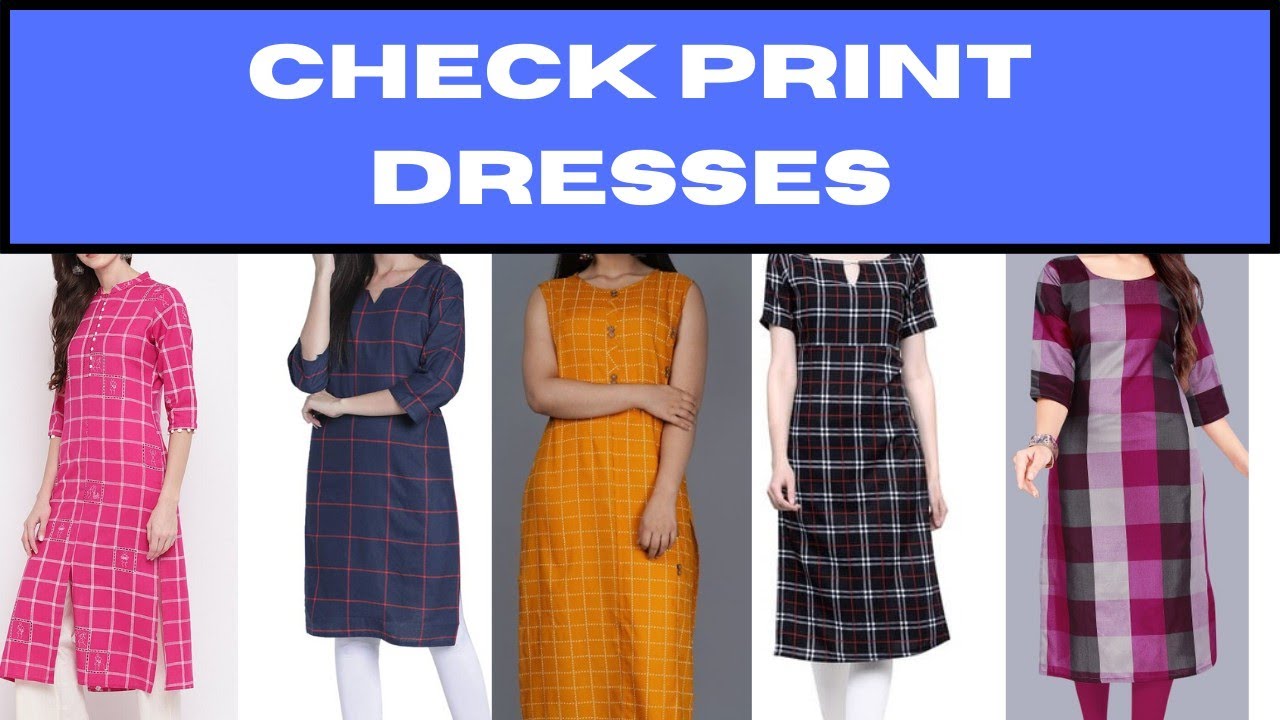 Check Print Design| Check Print Dresses - YouTube