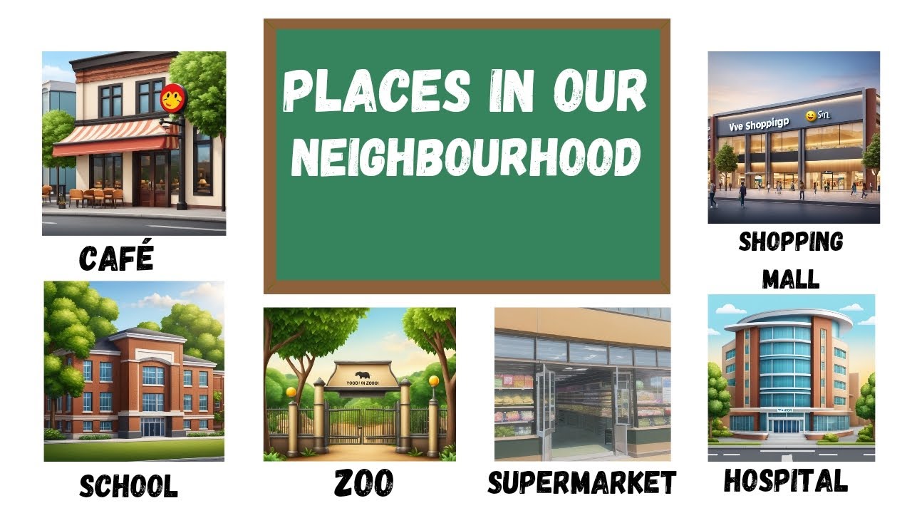 Places In Our Neighbourhood || Explained || For Kids And Toddlers ...